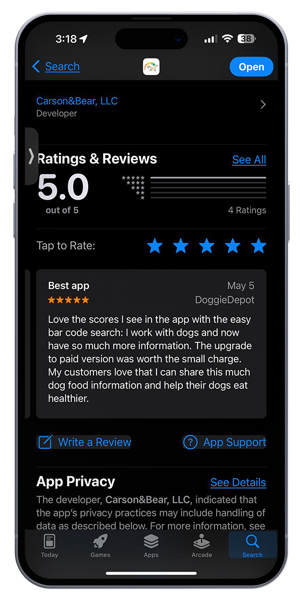 TailScore - Carson&Bear Dog Wellness Program